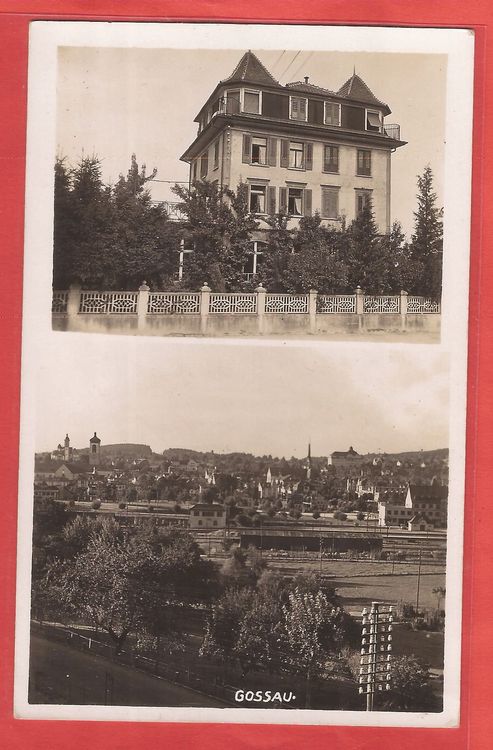 Gossau SG - Bahnhof-Region und Villa - Fotokarte ca. 1925 (Gebraucht) in Fislisbach für CHF 10 ...