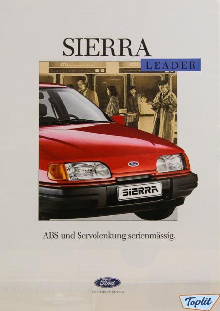 ORIGINAL NEUWAGEN PROSPEKT - FORD SIERRA LEADER - 1988 (Gebraucht) in Unterägeri für CHF 5 – mit ...