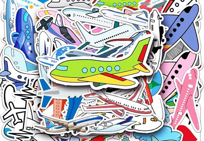 50 Stk. Sticker/Aufkleber - Flugzeuge (Neu und originalverpackt) in St ...