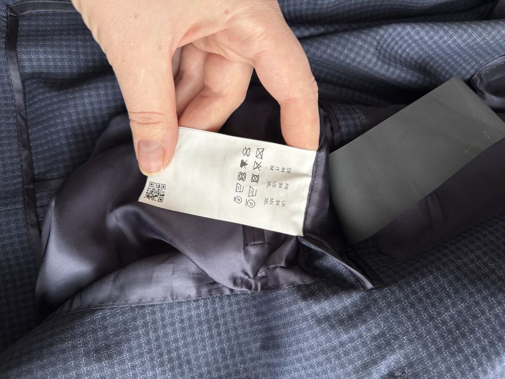 HUGO BOSS Anzug Slim Fit – Gr. 94 (38L) – Super 130 Guabello (Neu ...