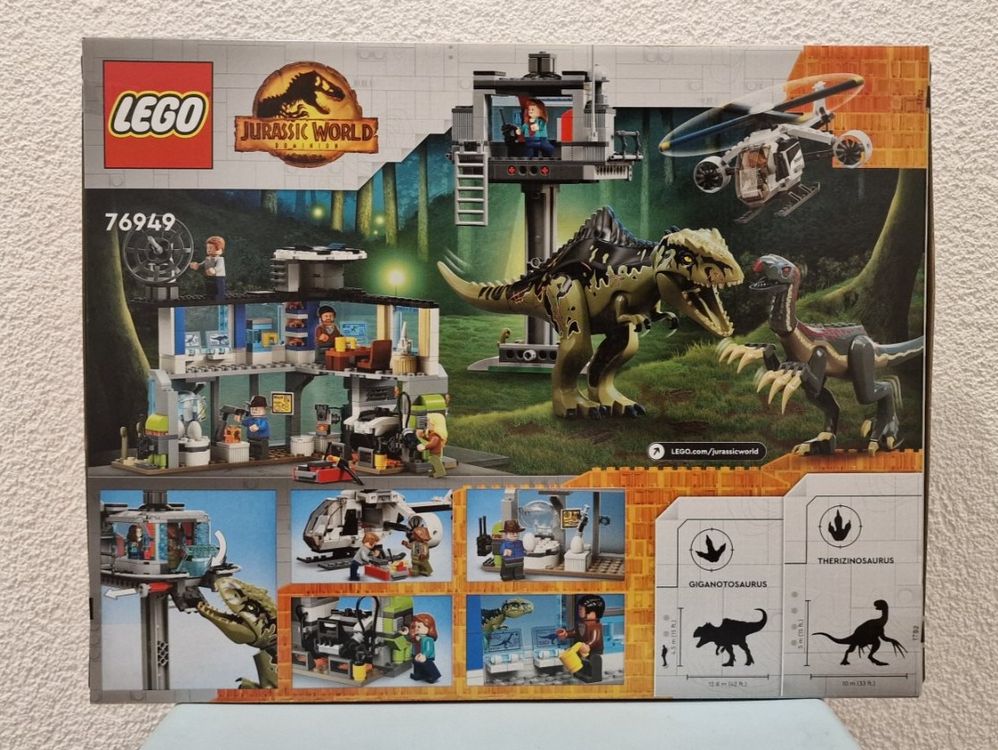 Lego 76949 Jurassic World Giganotosaurus Therizinosaurus (Neu und ...