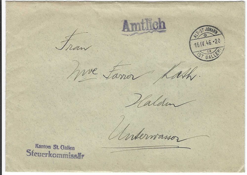 Amts Brief Alt St. Johann | Kaufen auf Ricardo