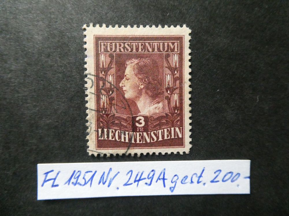FL 1951 Nr. 249A gestempelt (Gebraucht) in Lausen für CHF 19 – mit Lieferung auf Ricardo kaufen