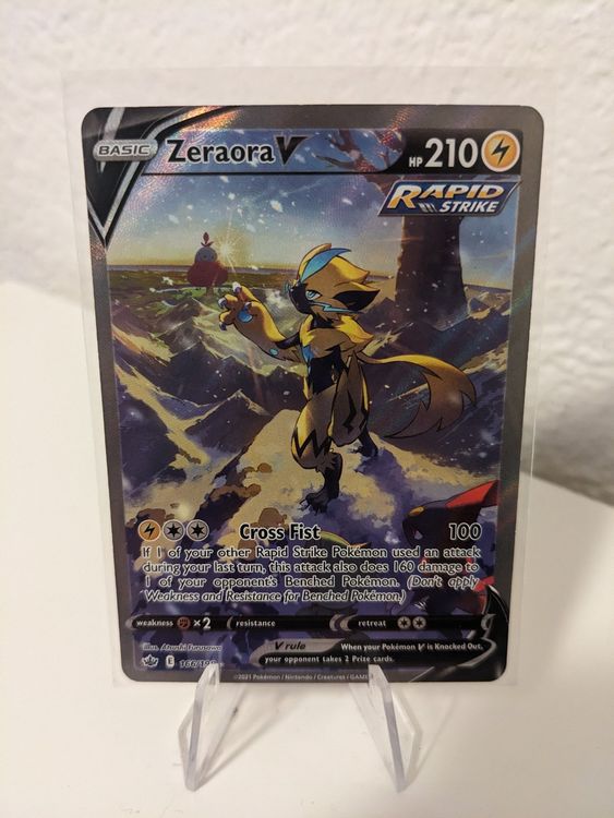 Pokemon Chilling Reign - Zeraora V 166/198 ( EN ) | Kaufen auf Ricardo