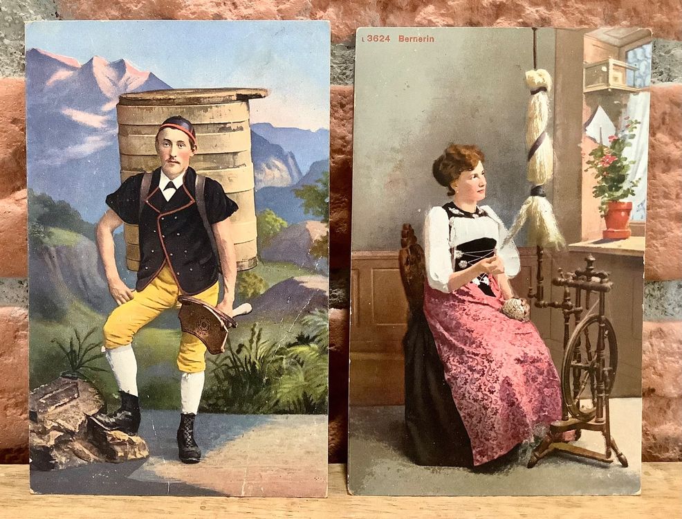 1912 - Lot 2 Antike AK BERNERIN & APPENZELLER - Trachten (D'occasion) à Root pour CHF 1 – avec ...