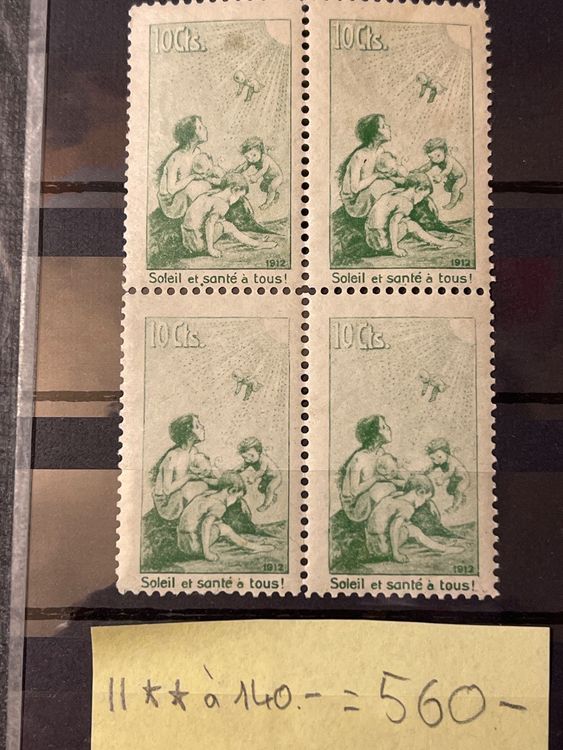 block du timbre ll PJ **, SBK 560.- ou 200.- * (Neu (gemäss ...