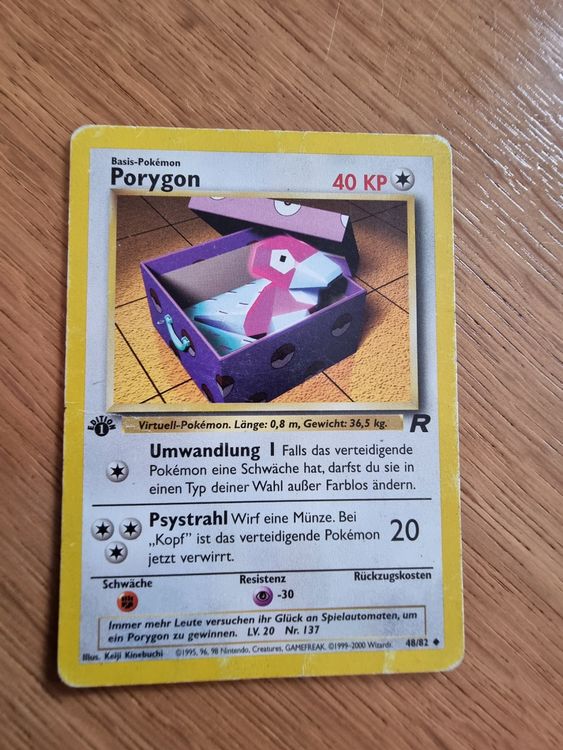 Pokémon Porygon 1.Edition Rocket 48/82 DE | Kaufen auf Ricardo