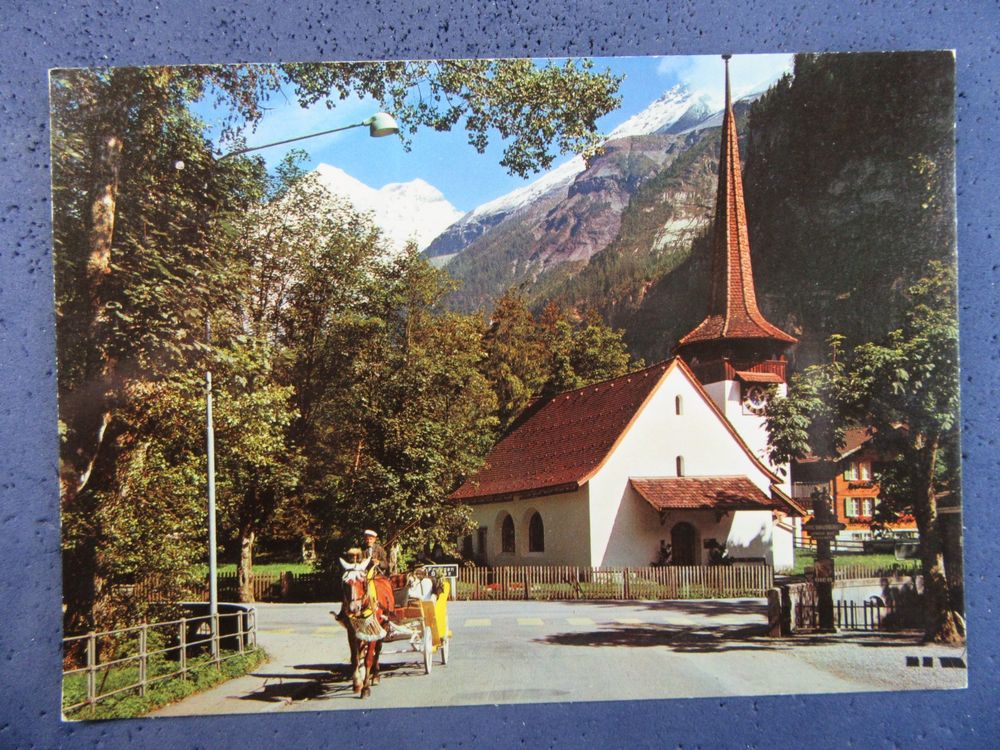 AK BEO KANDERSTEG KIRCHE BLÜMLISALP PFERDEKUTSCHE | Kaufen auf Ricardo