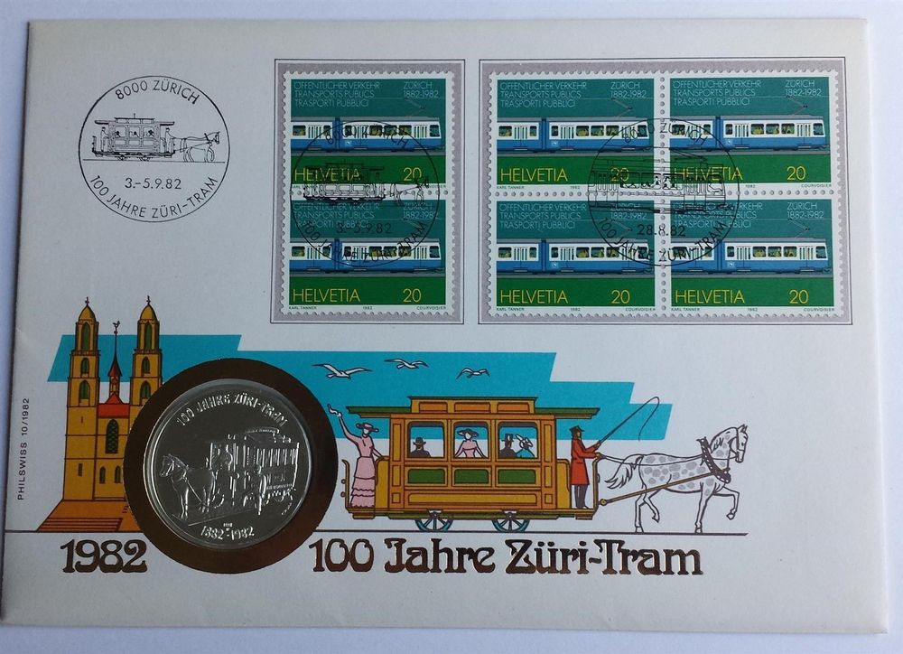 Numisbrief 100 Jahre Zürcher-Tram (Gebraucht) in Luzern für CHF 25 – mit Lieferung auf Ricardo ...