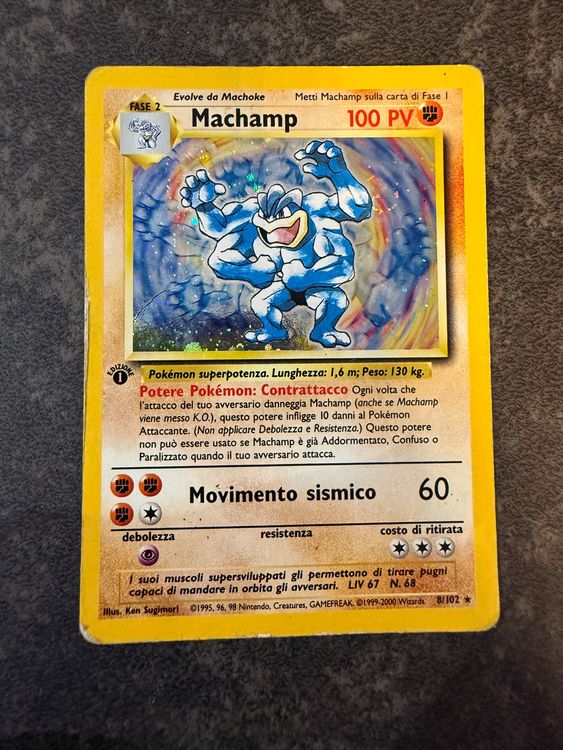 Machamp Base Set 1st Edition Holo ITA (Gebraucht) in Arzo für CHF 8 ...