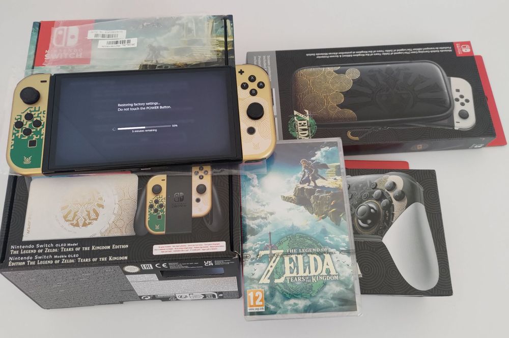 Nintendo Switch OLED TotK Edition/Controller/Game/Hülle (Neu und ...