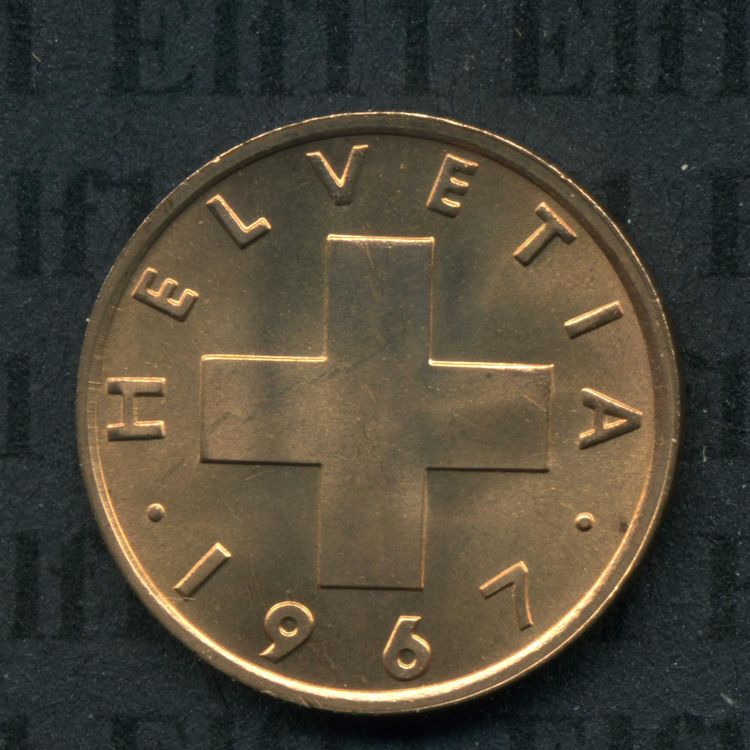 CHF___0.01 1967 stgl * nigelnagelneu! 1 Rappen | Kaufen auf Ricardo