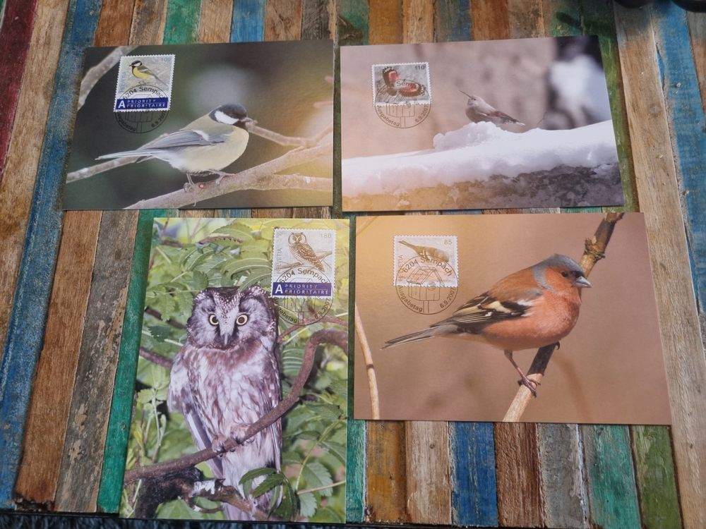 2007 FDC Maximumkarten Einheimische Vögel (Gebraucht) in Arni AG für CHF 12 – mit Lieferung auf ...