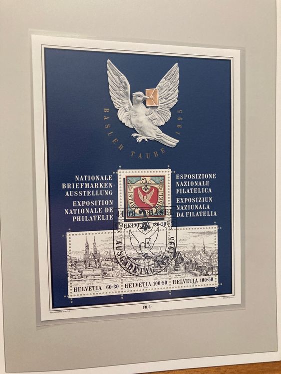 Briefmarken Souvenir Basler Taube 150 Jahre (Gebraucht) in Langendorf für CHF 5 – mit Lieferung ...