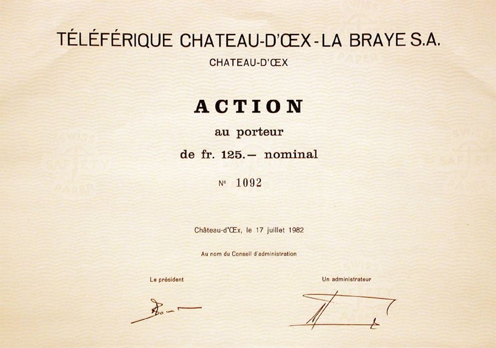 Teleferique Chateau-d'Oex-La Braye SA - 1972 (Gebraucht) in Solothurn ...