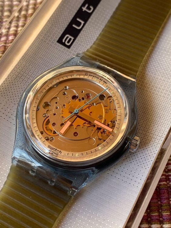 SWATCH AUTOMATIC BLUE MATIC SAN100 NEU (Neu und originalverpackt) in ...