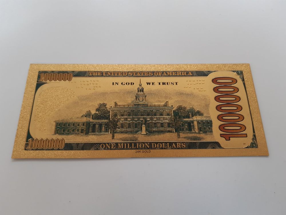 1 Million dollars - Billet GOLD | Acheter sur Ricardo