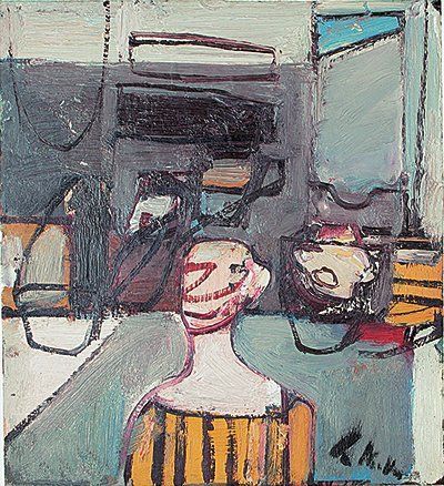 Walter Emil Müller. Guillotine, 1946. Öl auf Papier (Gebraucht) in Zumikon für CHF 100 – mit ...