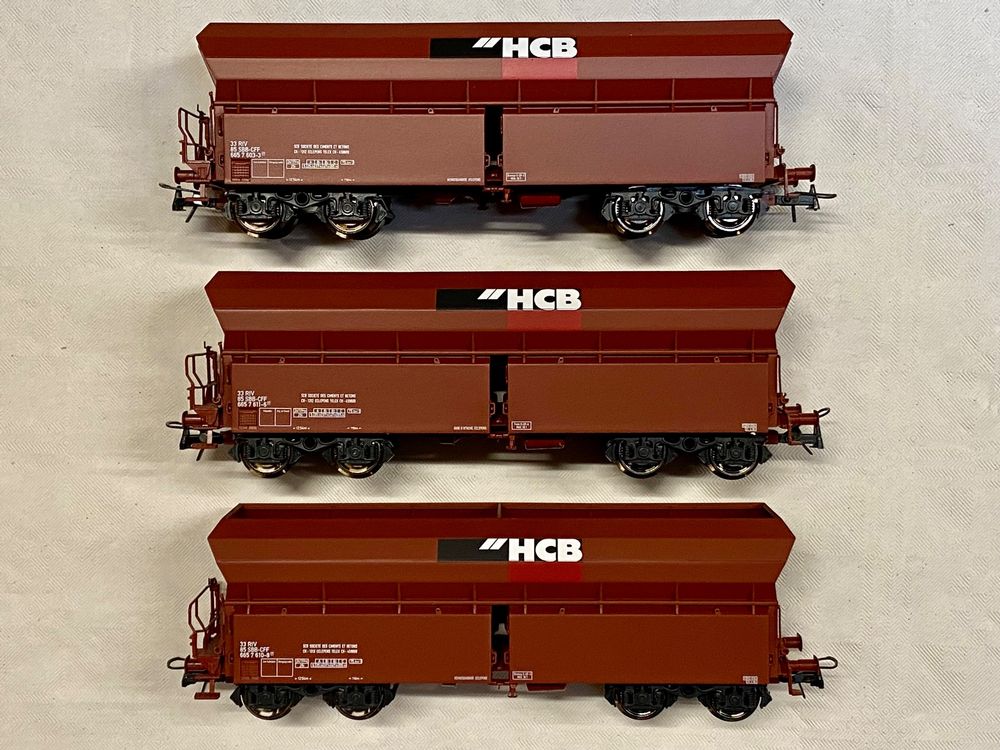 3 x Roco (H0 GS) SBB Schüttgutwagen Fals „HCB“ (Gebraucht) in Zürich für CHF 105 – mit Lieferung ...