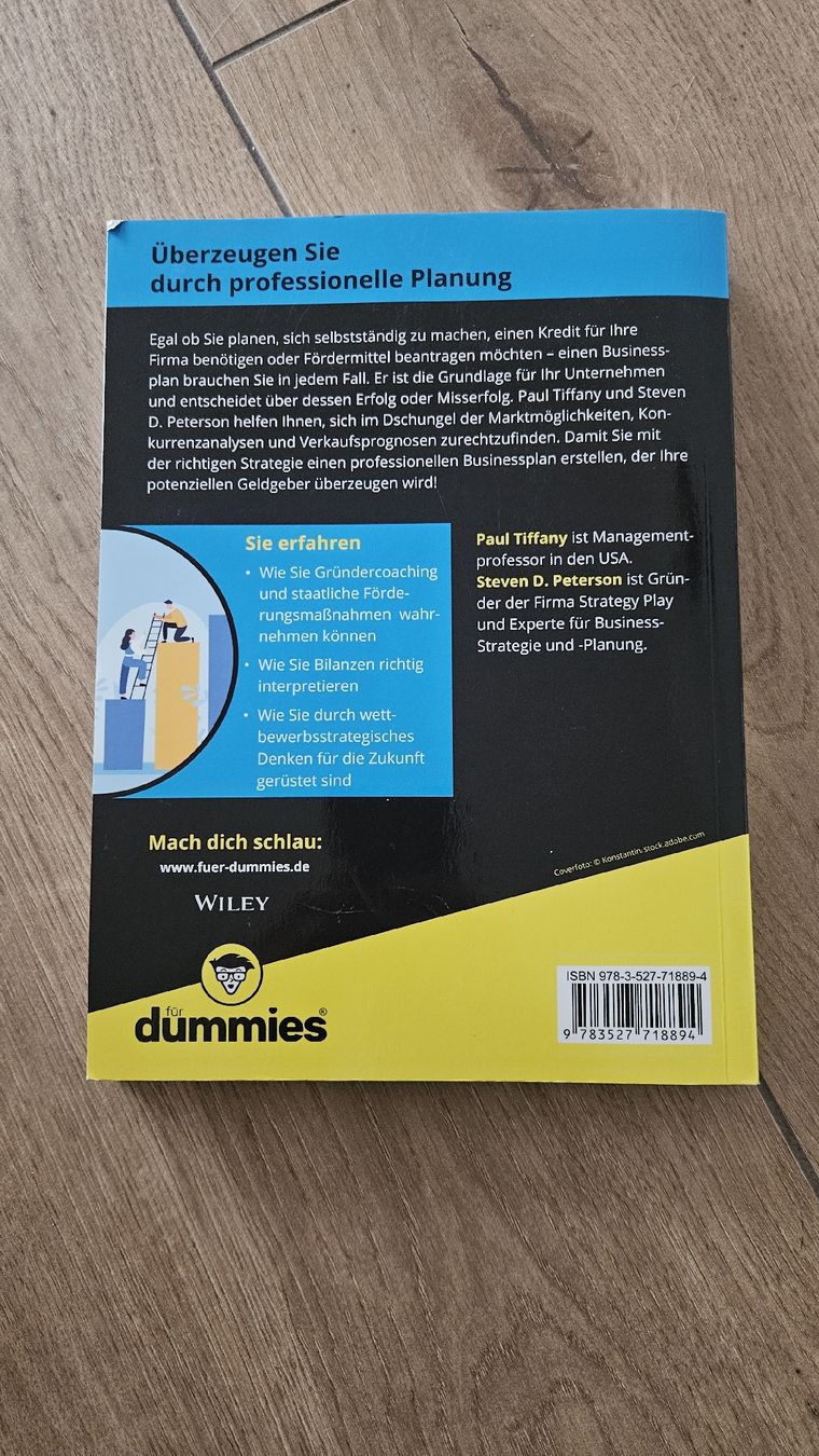 Businessplan für Dummies, 6. Auflage - Top Zustand! (Gebraucht) in ...