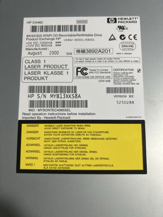 Originaler HP CD-Brenner – Modell 9100 Series (Gebraucht) in moehlin ...