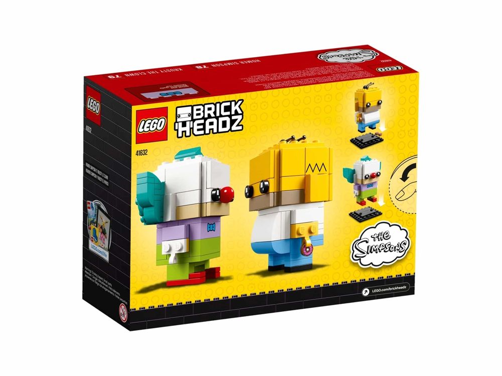 Lego BrickHeadz 41632 - Homer Simpson & Krusty the Clown EOL (Neu und ...