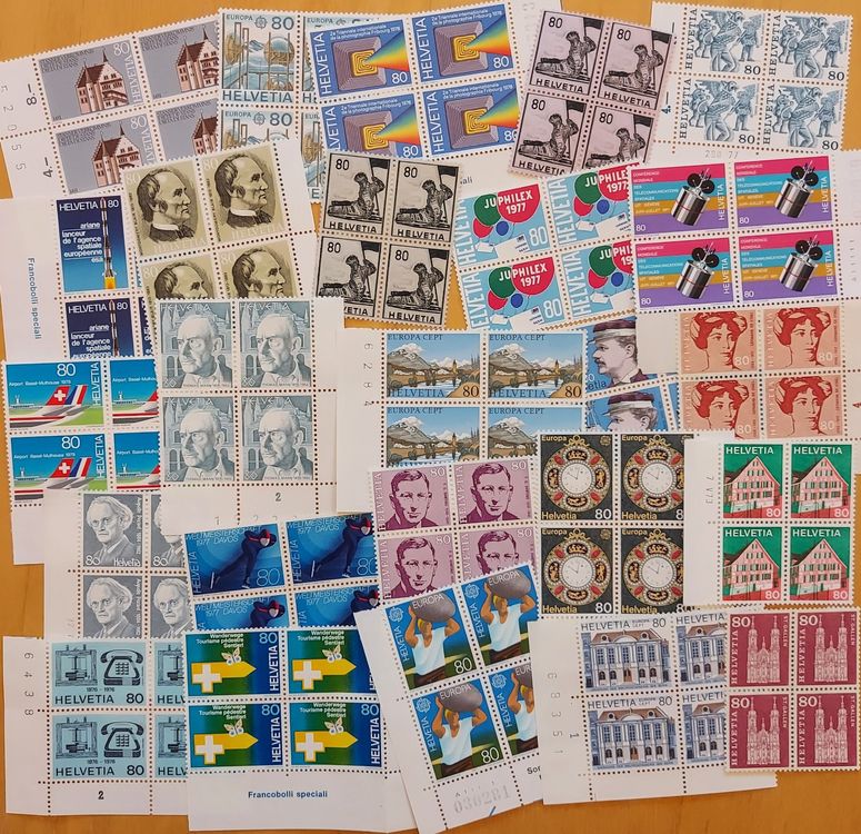 Frankaturware Schweiz, postfrisch, CHF 230.-, nur 4er Blöcke (Neu (gemäss Beschreibung)) in ...