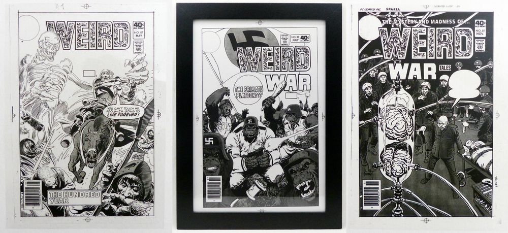 WEIRD WAR SET 3 DC COVER PRODUCTION ART HORROR HAUNTED 1980 (Gebraucht ...