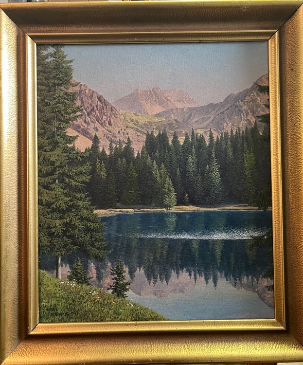 Ölgemälde "Arosersee" signiert, 1945, gerahmt (Gebraucht) in Chur für CHF 150 – mit Lieferung ...