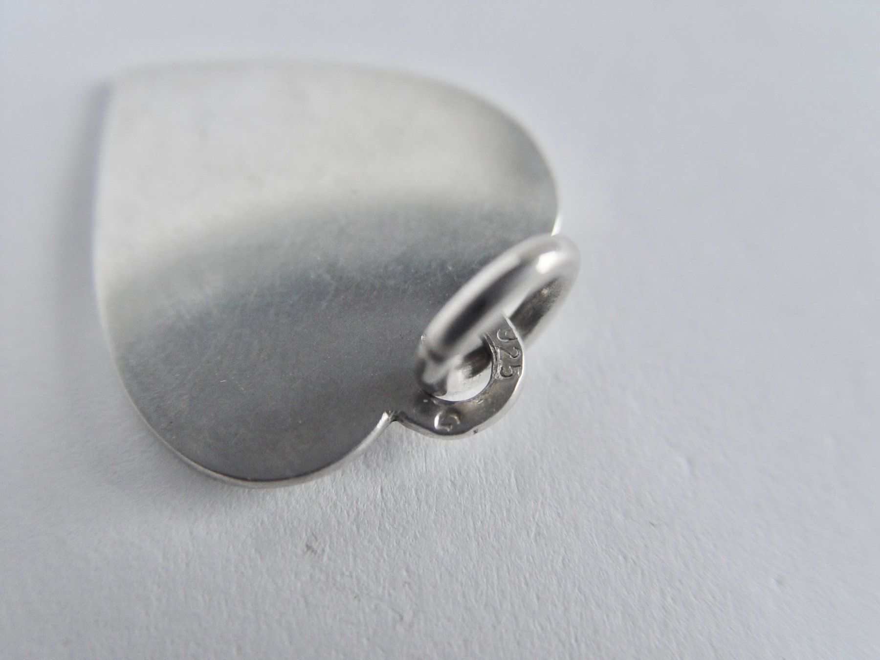 Silberplättchen Herzform (dog tag) zum gravieren, Silber 925 (Gebraucht ...