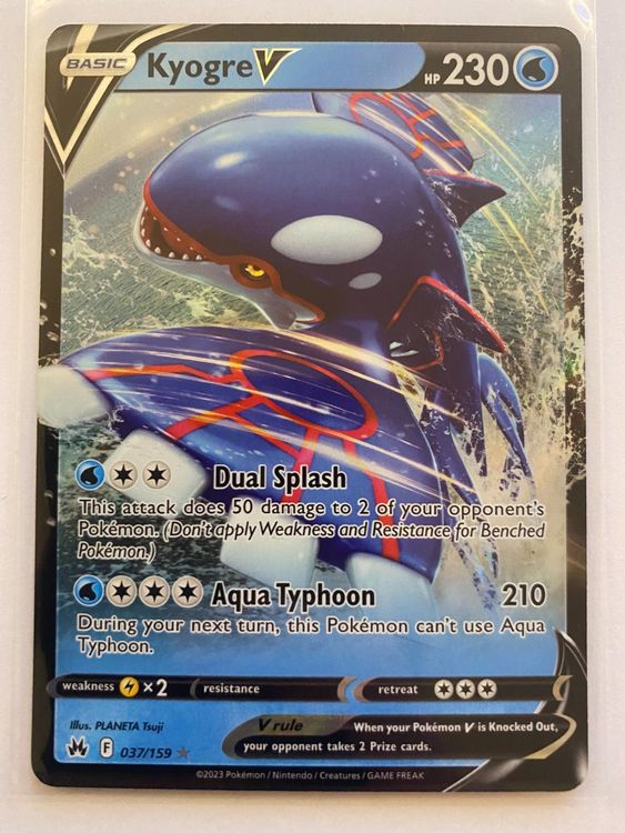 Pokemon Kyogre V 037/159 Crown Zenith EN (Neu (gemäss Beschreibung)) in ...