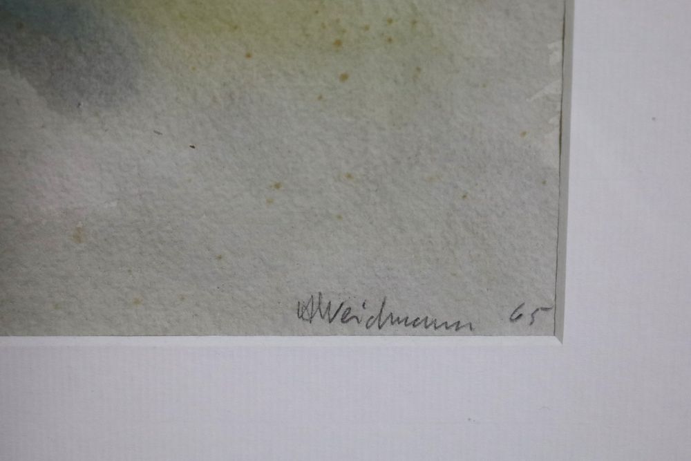 Hans Weidmann 1918-1997, Aquarell/Papier, signiert von 1965 (Gebraucht ...