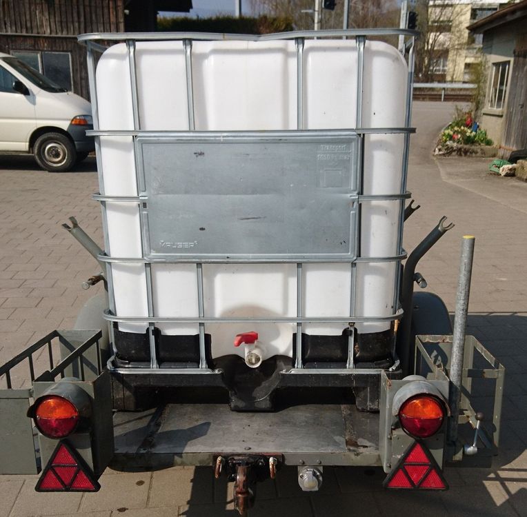 Anhänger mit Wassertank IBC (Gebraucht) in Gampelen für CHF 350 – nur ...