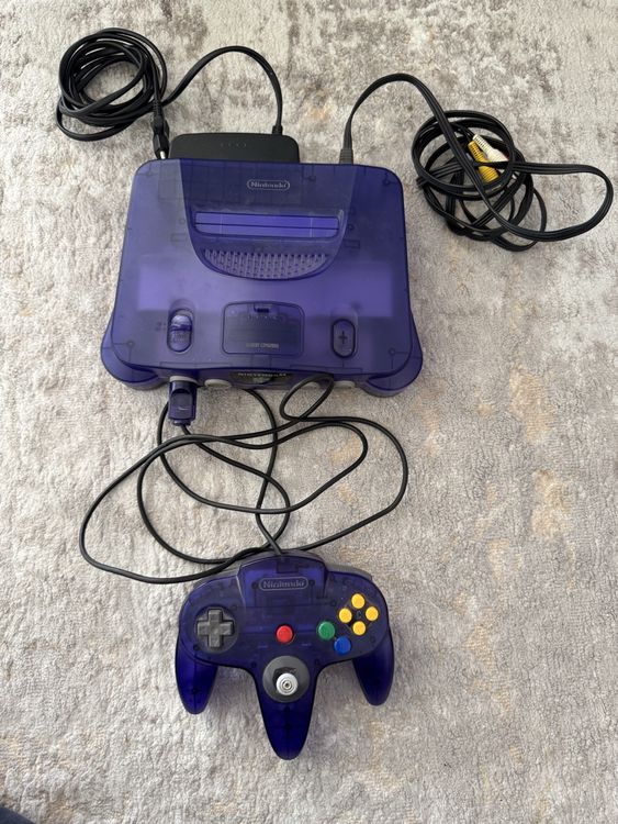 Nintendo 64 Konsole Lila Transparent + Controller & K Co abe | Kaufen ...