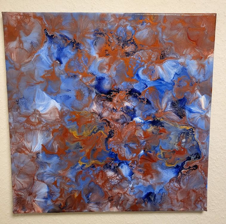 CC ART,Acrylgemälde abstrakt handmade 40x40 cm | Kaufen auf Ricardo