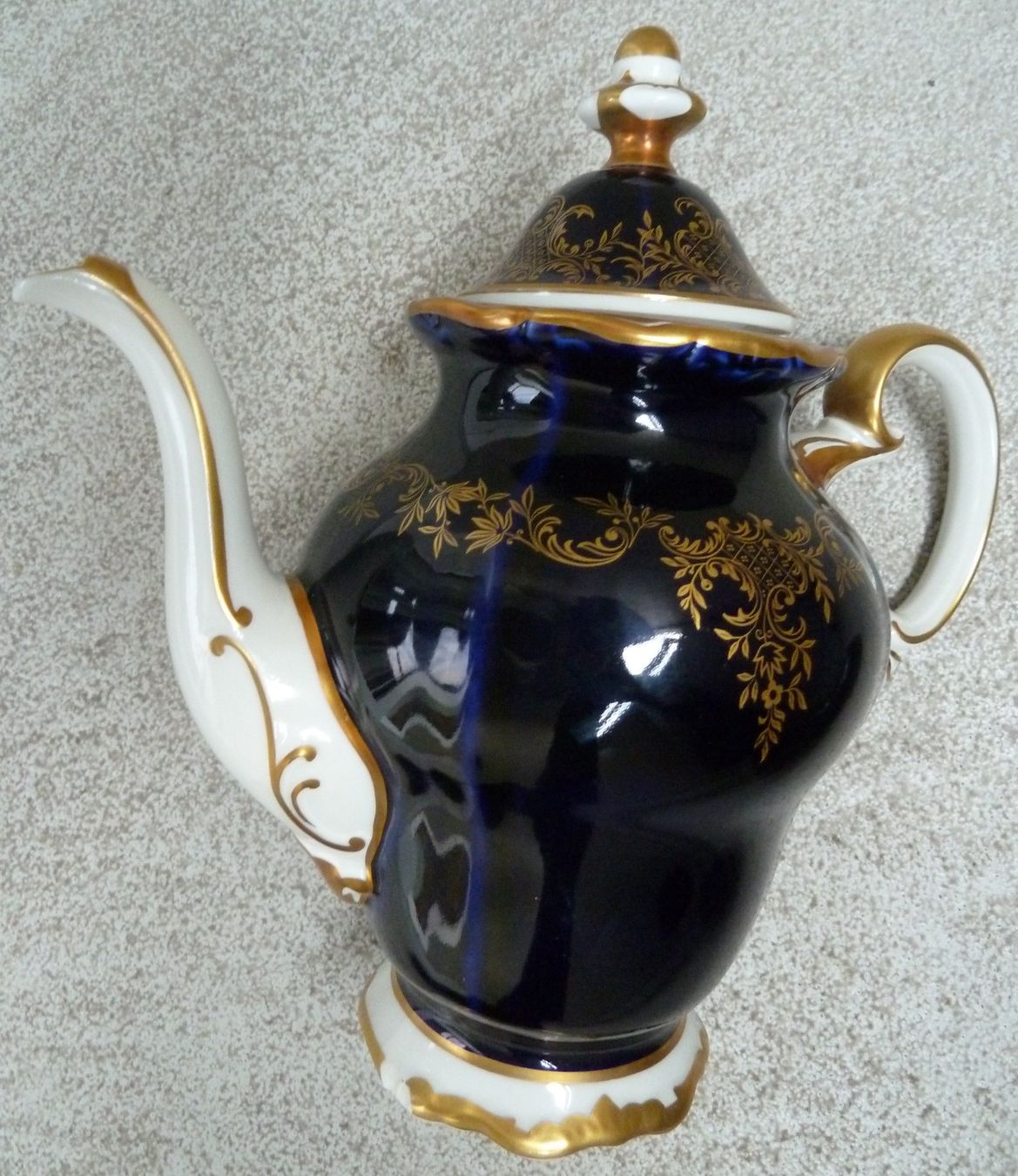 WUNDERSCHÖNER ECHT WEIMAR KOBALT-TEEKANNE-KATHARINA--25 CM (Gebraucht ...