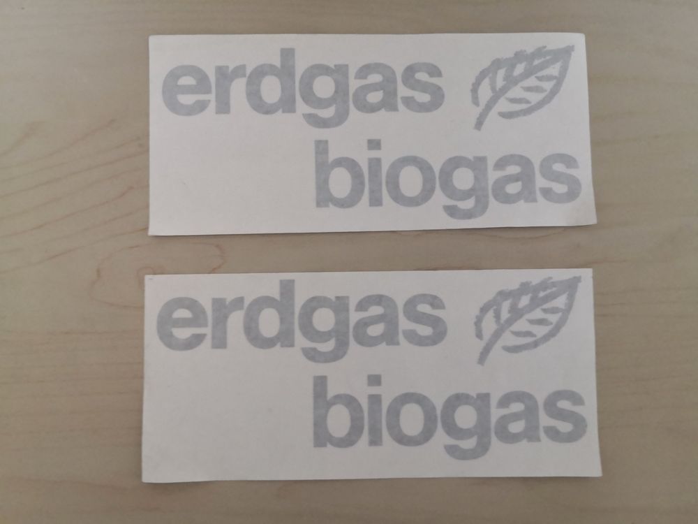 Erdgas Biogas Auto Aufkleber Silbergrau 2 Stück (Neu und ...
