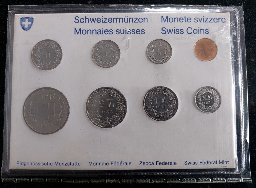 CH - Münzsatz 1978 stgl (Neu (gemäss Beschreibung)) in Arch für CHF 28 – mit Lieferung auf ...