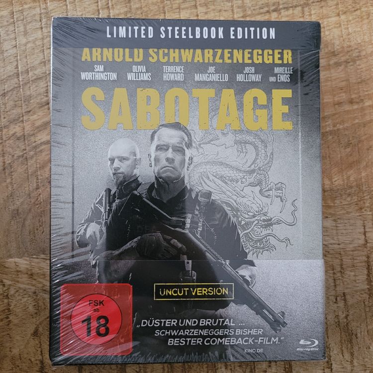 Sabotage bluray steelbook OVP Arnold Schwarzenegger (Gebraucht) in ...