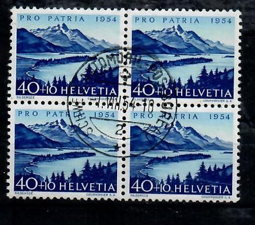 Pro Patria, 4er-Block gestempelt, 1954, B70 (Gebraucht) in Adliswil für CHF 1 – mit Lieferung ...