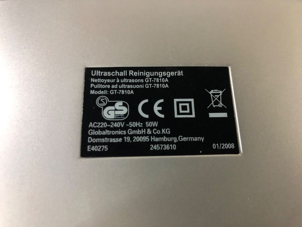 Ultraschall Reinigungsgerät GT-7810A ab 1.- (Gebraucht) in Emmen für ...