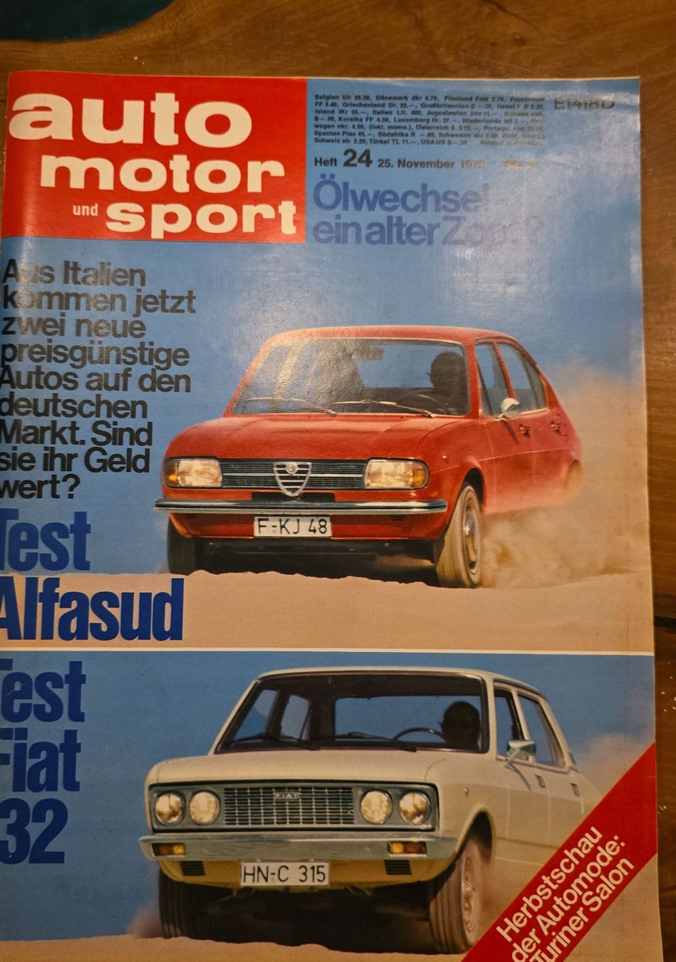 Auto Motor und Sport, 24. Nov., Test Alfasud & Fiat 132 (Gebraucht) in ...