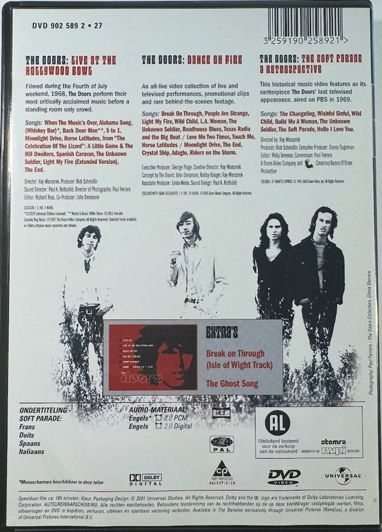 MUSIC-DVD DOOR'S: LIVE AT THE HOLLYWOOD BOWL - DANCE ON FIRE (Gebraucht ...