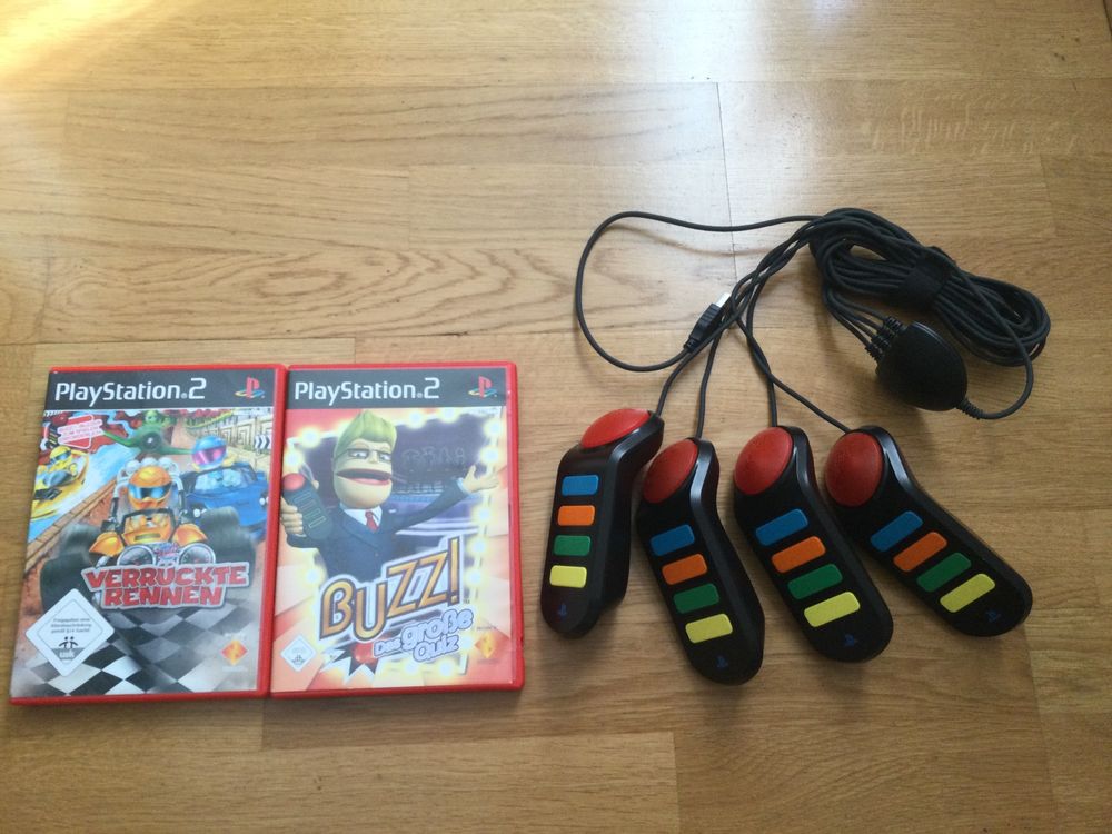 PS2 Buzz Buzzer Set mit 2 tolle spiele (Gebraucht) in Basel für CHF 29 ...