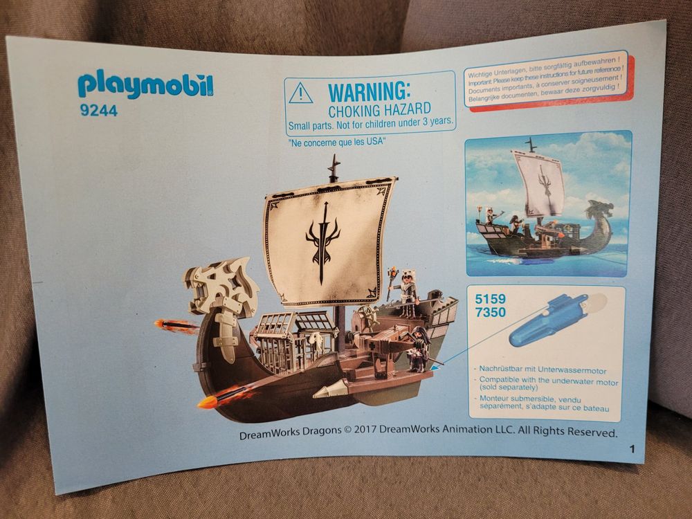 Playmobil 9244, Drachenboot,Dragos Schiff u.Babydrache m.EI | Kaufen ...