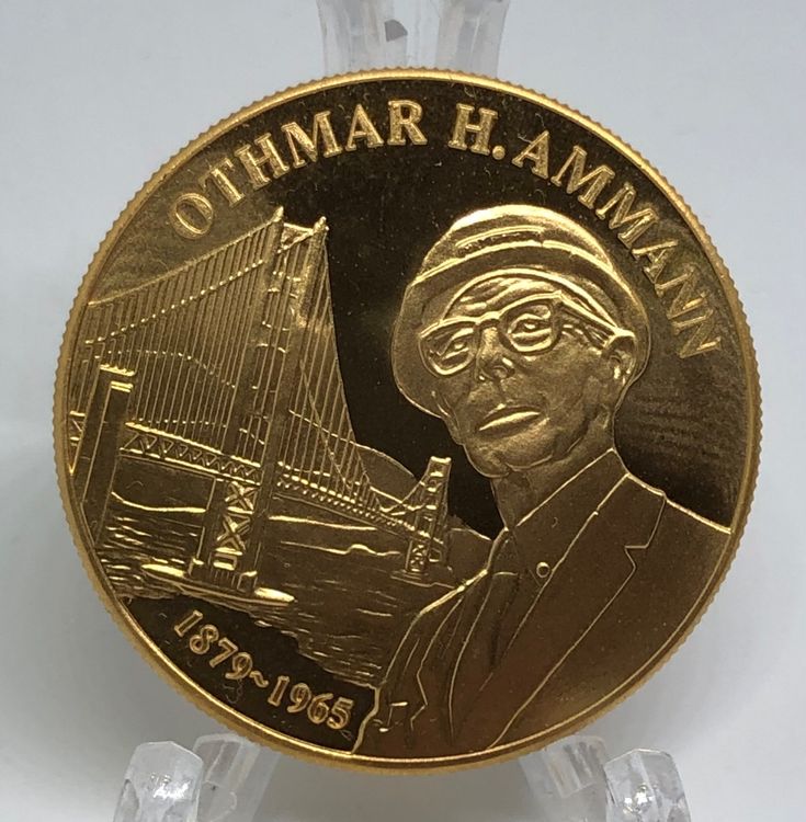HELVETIA OTHMAR H.AMMANN 1879-1965 Médaille Vergoldet (Gebraucht) in ...