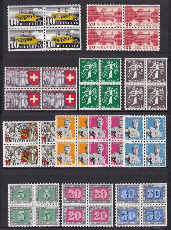 28 Stk. CH Viererblocks ab 1937 | Kaufen auf Ricardo