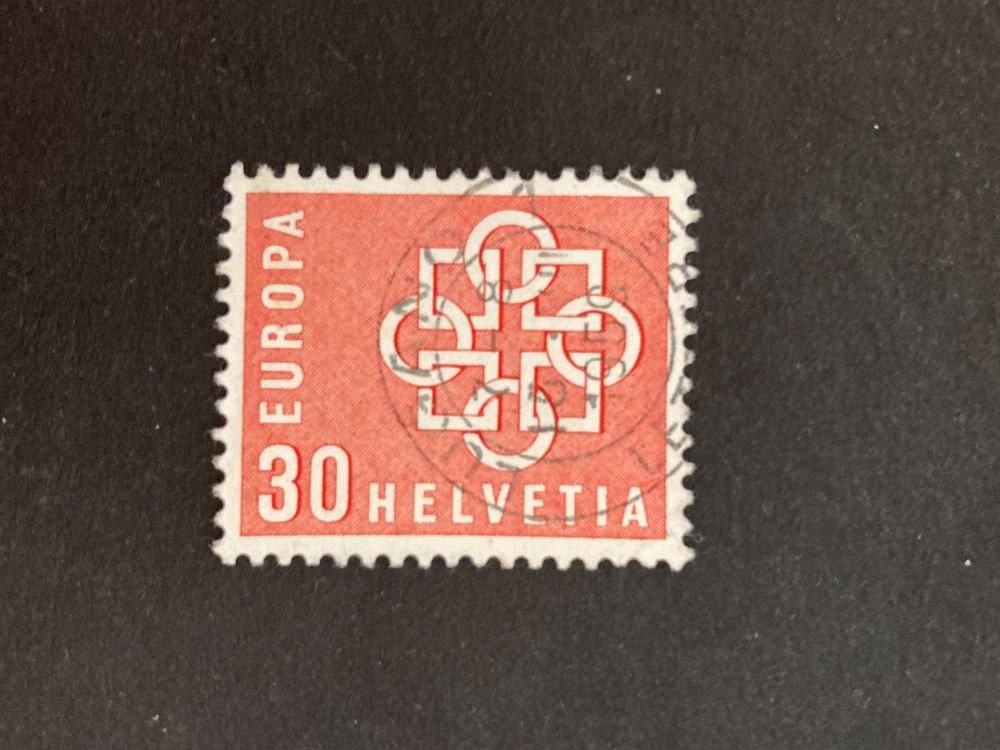 Schweiz 1959 Europa 30 Vollstempel LUGANO 1 15.VII.1959 (Gebraucht) in Liestal für CHF 1 – mit ...