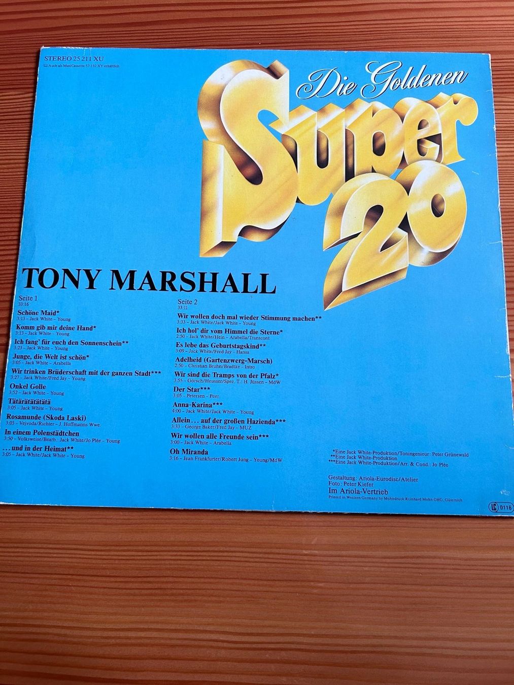 LP Tony Marshall – Die Goldenen Super 20 (Gebraucht) in Zürich für CHF 6 – mit Lieferung auf ...