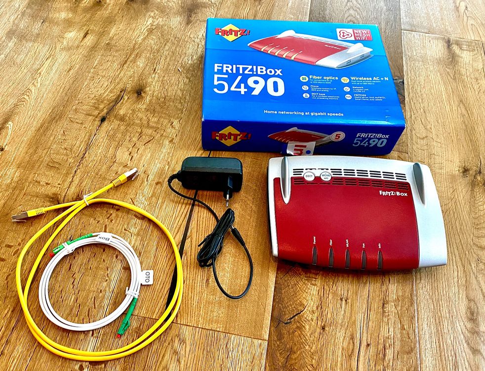 Fritz! Box 5490 WLAN Router, Glasfaser inkl. Zubehör | Kaufen auf Ricardo